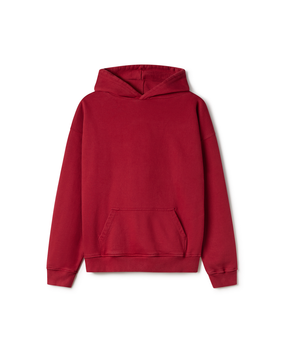 600 GSM 'Dark Red' Hoodie – Velour Garments Wholesale (Bulk)